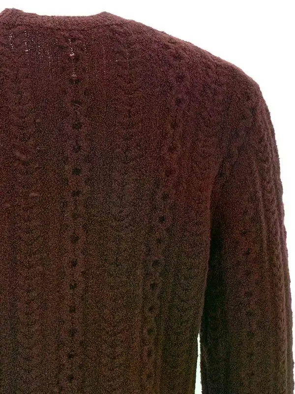 PAOLO PECORA Long-sleeved Cable Knit Sweater