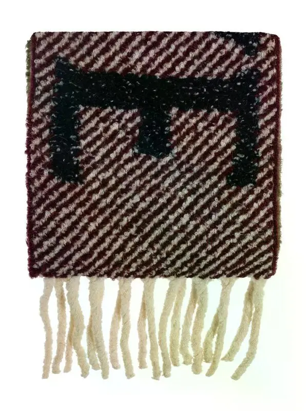 Loewe Logo-intarsia Fringed Scarf