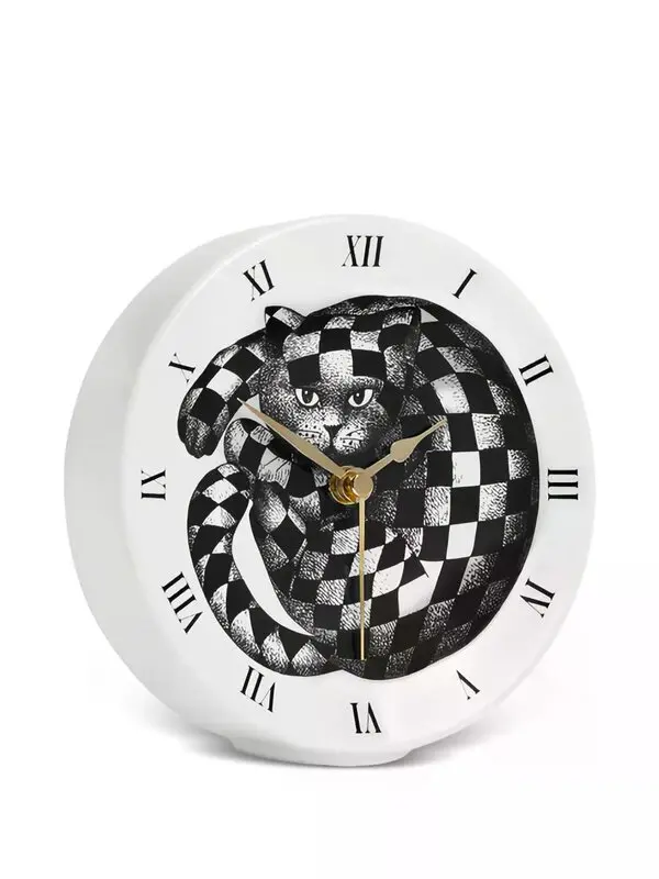 FORNASETTI Cat-print Clock
