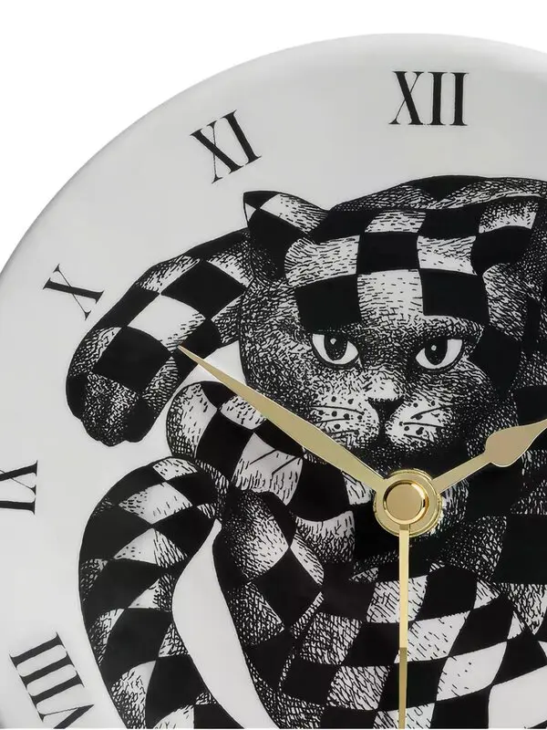 FORNASETTI Cat-print Clock