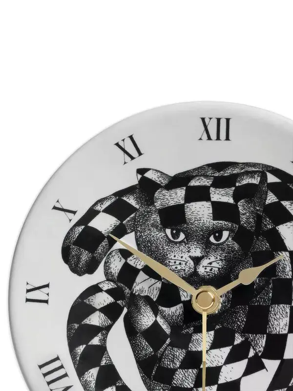 FORNASETTI Cat-print Clock