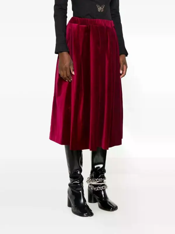 Comme Des Garçons Pleated Midi Skirt