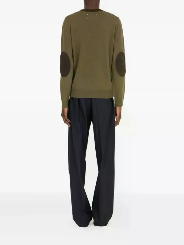MAISON MARGIELA Elbow-patch Crew-neck Sweater
