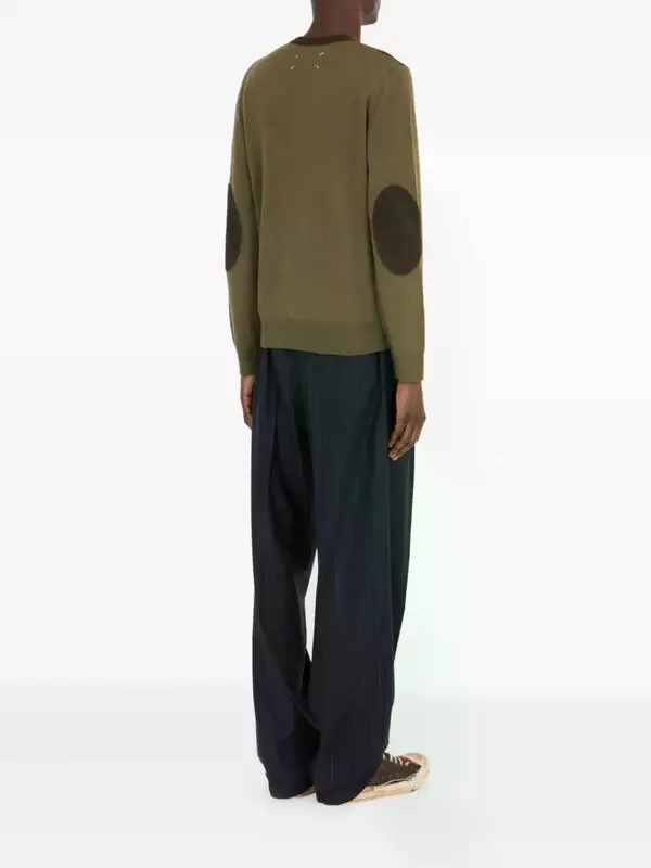 MAISON MARGIELA Elbow-patch Crew-neck Sweater