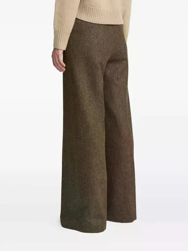 YVES SALOMON Tailored Flannel Trousers - Brown