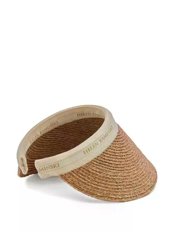 Helen Kaminski Bianca Raffia Visor In Brown - 49% Off  display picture 2