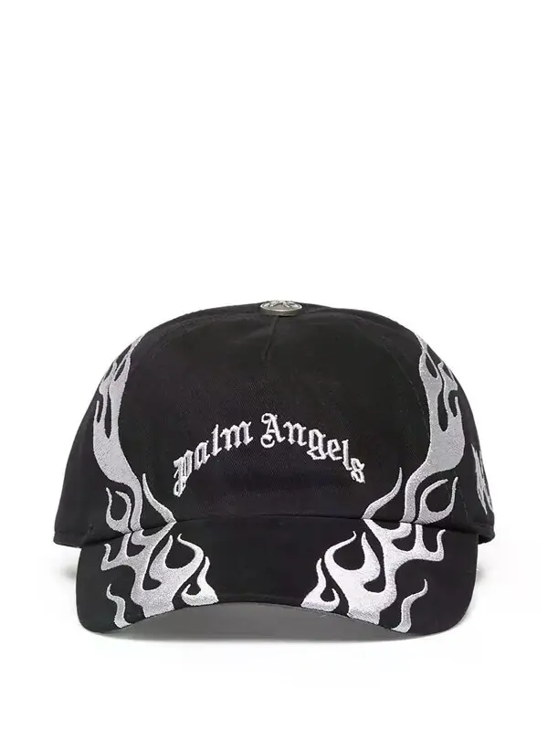 Palm Angels Logo-detail Cap - Black