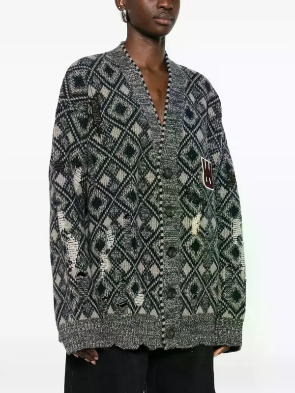 WALES BONNER Sibling Cardigan - Grey | Editorialist