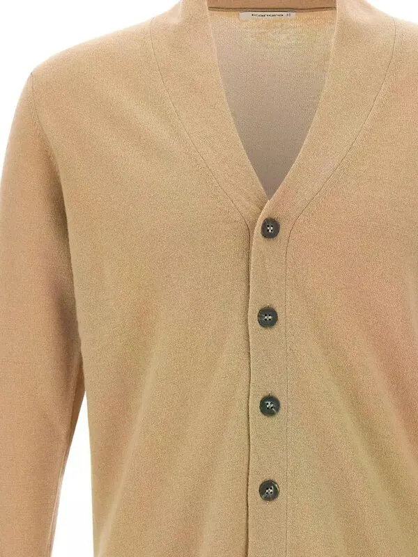 KANGRA Shawl Collar Button Cardigan
