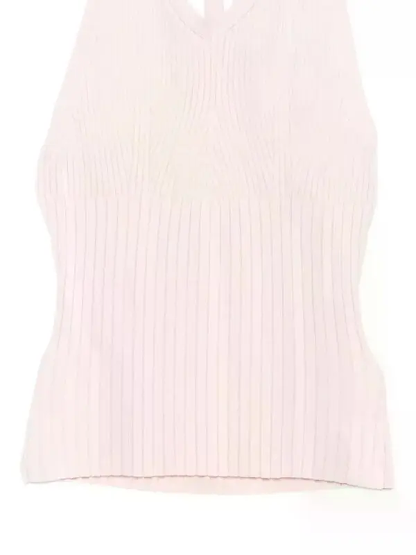REFORMATION Delia Ribbed Halter Top - Pink