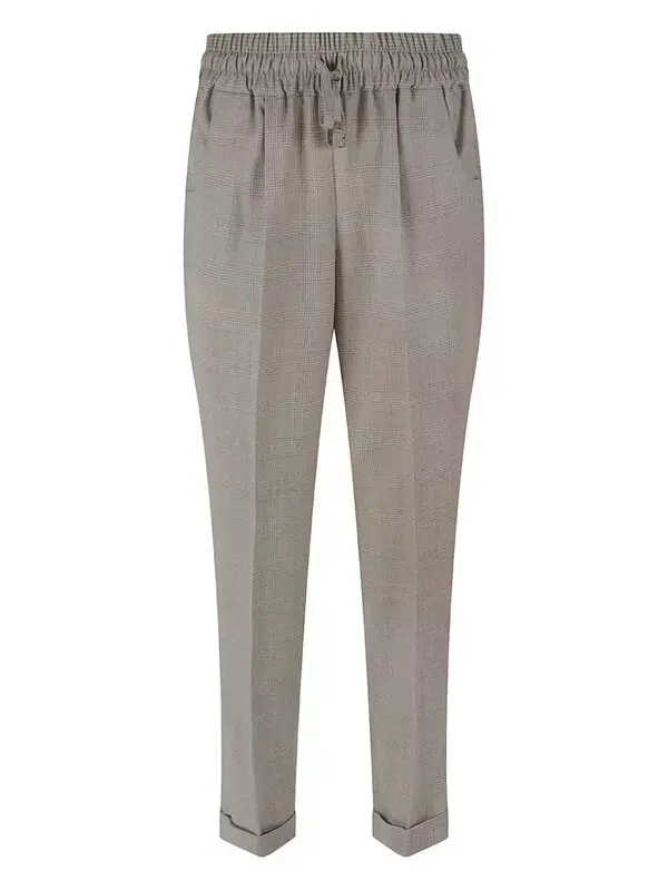 Kiton Check Pattern Trousers