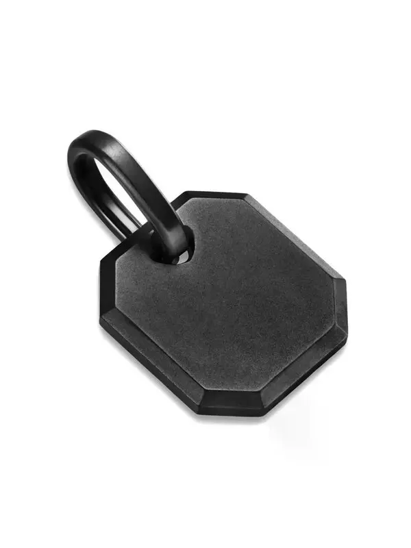 David Yurman Titanium Octagonal Amulet Pendant - Black