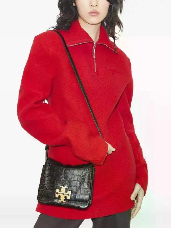 Tory Burch Leather Charlie Shoulder Bag - Brown
