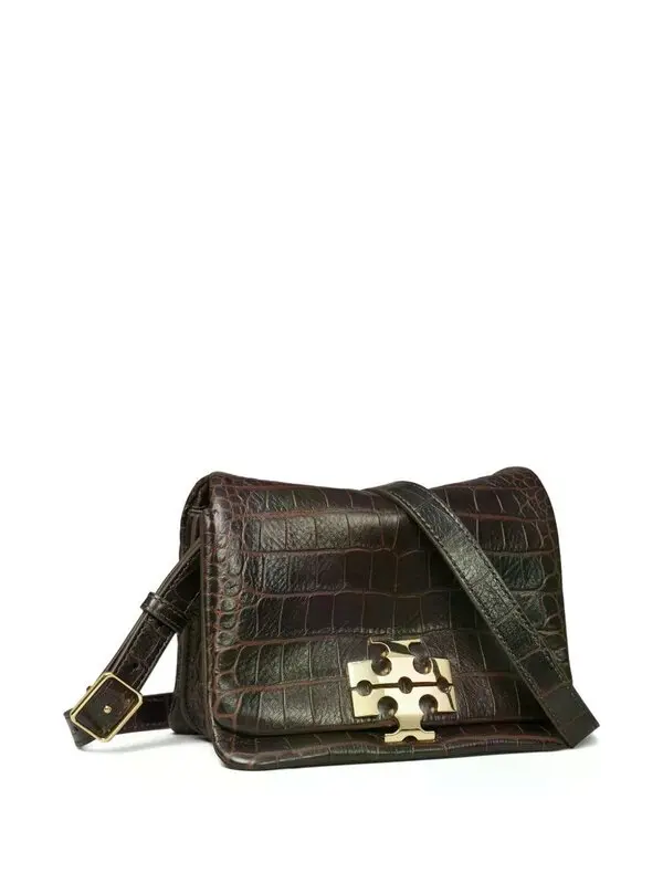 Tory Burch Leather Charlie Shoulder Bag - Brown