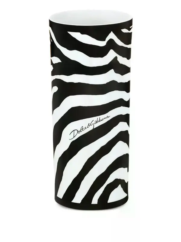 Dolce & Gabbana Cylindrical Zebra Vase
