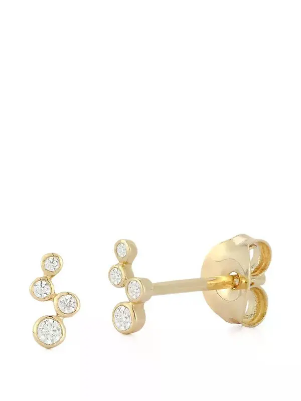 Mateo Bezel-cut Diamond Earrings - Gold