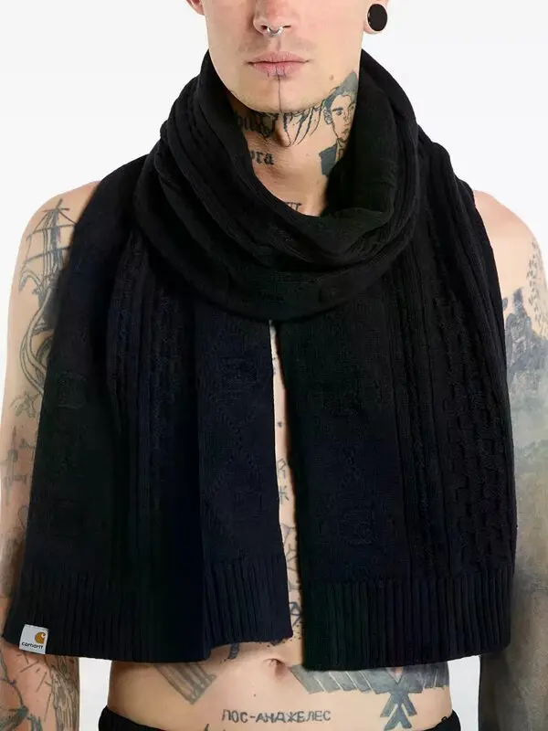 Carhartt Work In Progress Shawn Ribbed Scarf - Black