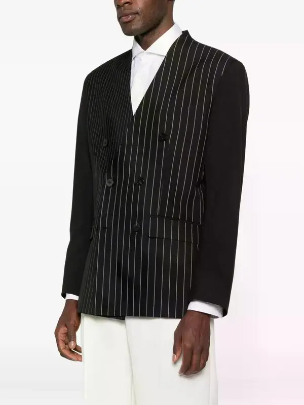 ERNEST W. BAKER Pinstripe Double-breasted Blazer