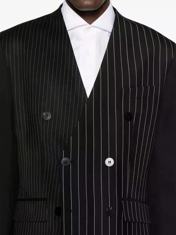 ERNEST W. BAKER Pinstripe Double-breasted Blazer