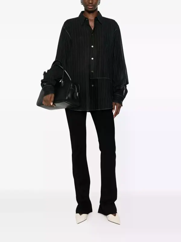 6397 Sheer Pinstripe Shirt