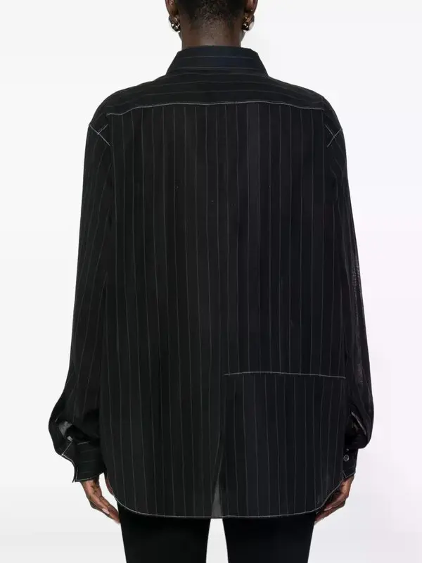 6397 Sheer Pinstripe Shirt