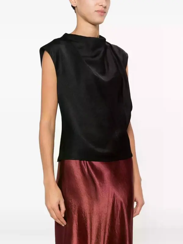 Vince Sleeveless Draped Blouse
