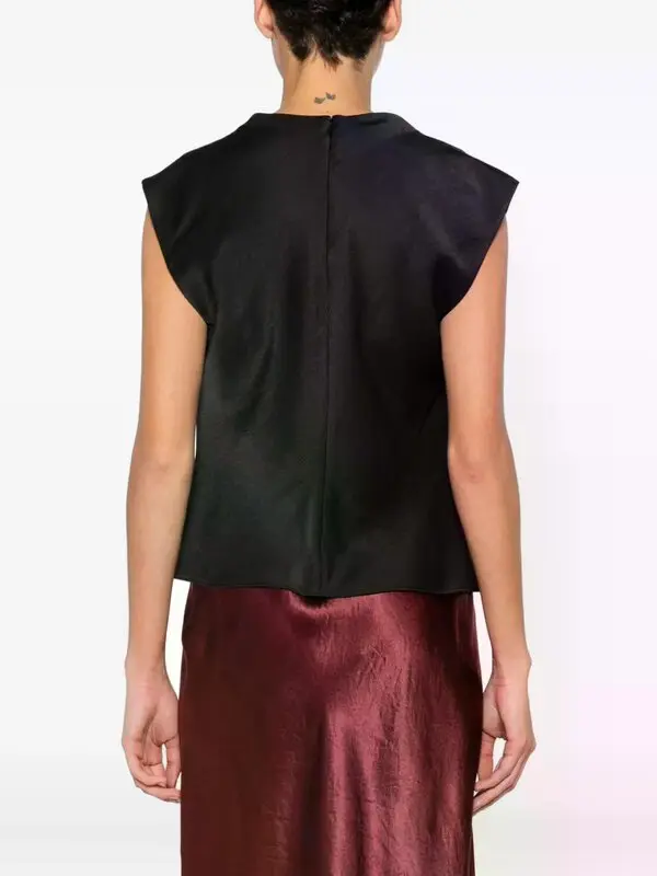 Vince Sleeveless Draped Blouse