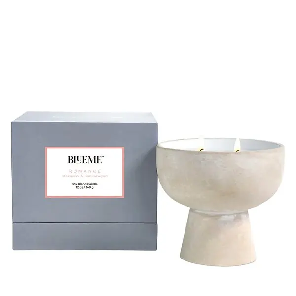 BLUEME Romance Oakmoss & Sandalwood Soy Blend Candle 12 Oz - No Color