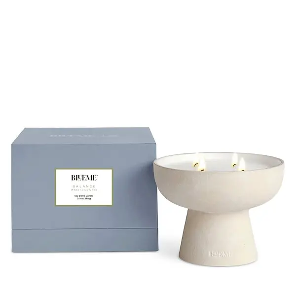 BLUEME Balance White Lotus & Tea Soy Blend Candle 24 Oz - No Color