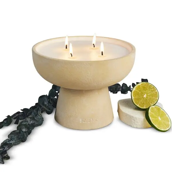BLUEME Focus Eucalyptus & Lime Soy Blend Candle 24 Oz