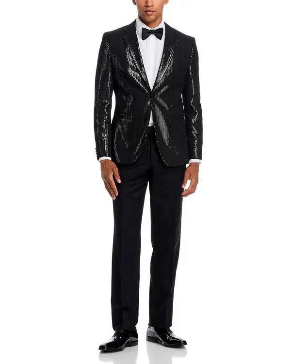 Hugo Arti Sequin Notch Extra Slim Fit Dinner Jacket