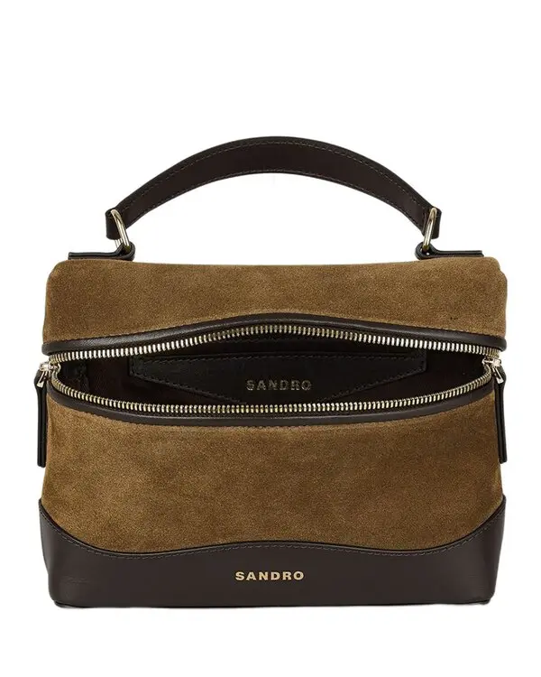 Sandro Tangoso Suede Vanity Case Crossbody