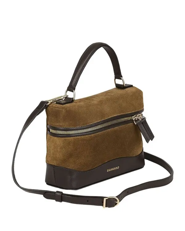 Sandro Tangoso Suede Vanity Case Crossbody