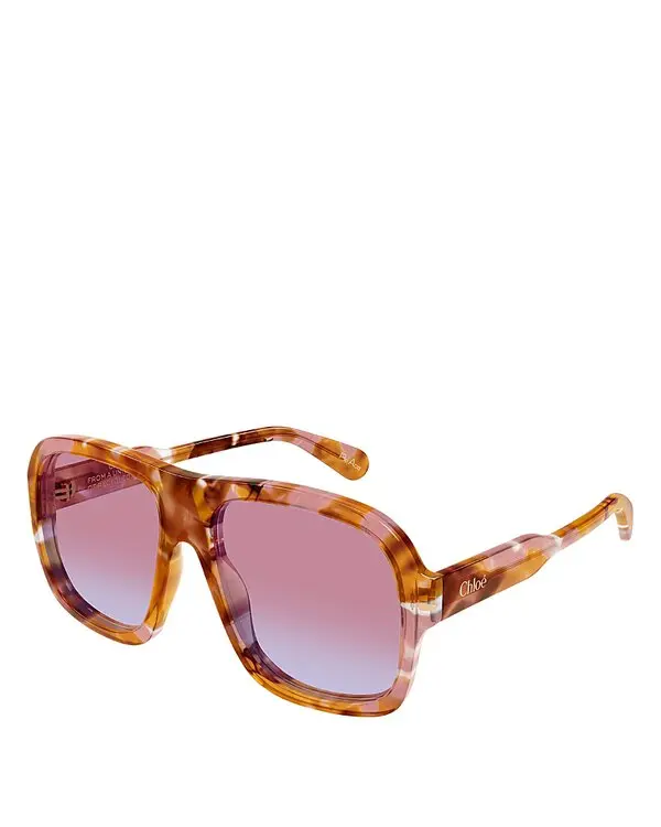 Chloé Pilot Sunglasses, 58mm - Avana