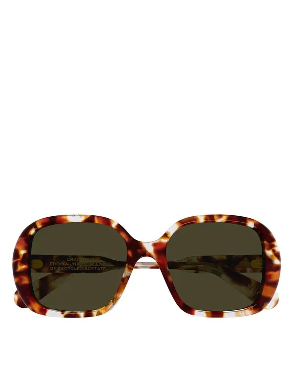 Chloé 55mm Rectangular Sunglasses