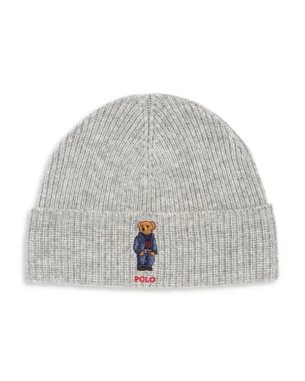 Ralph Lauren Bear Beanie - Andover Heather