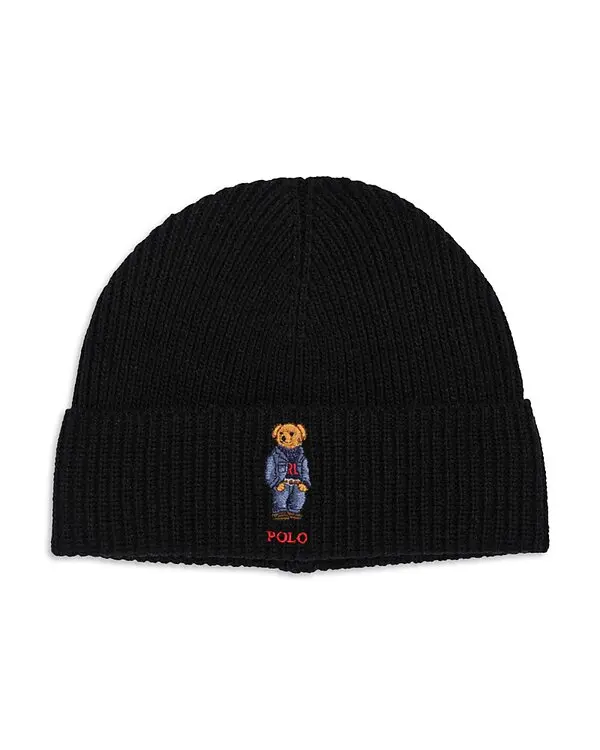 Ralph Lauren Bear Beanie - Polo Black