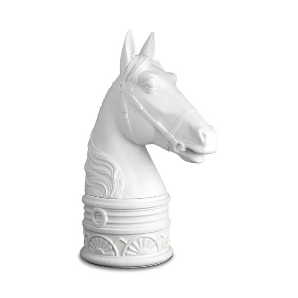 L'Objet Horse Bookend In White - No Color