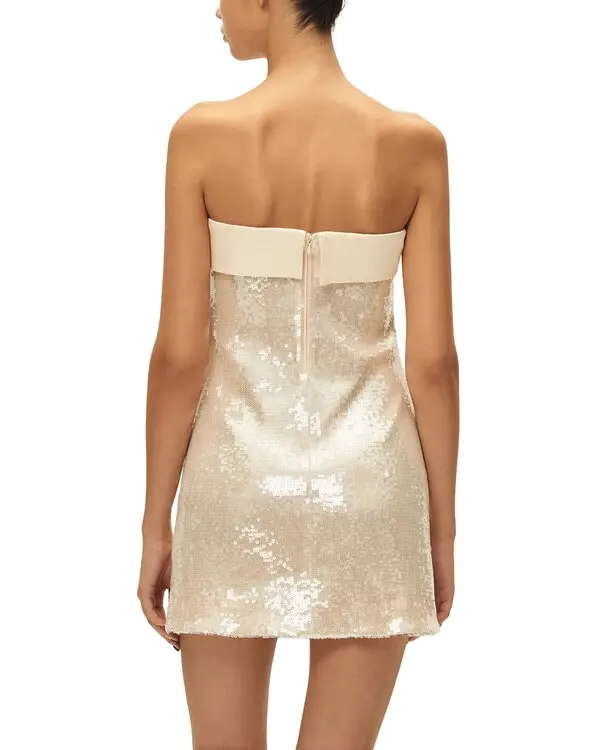 ELODIE THE LABEL Julia Sequinned Mini Dress