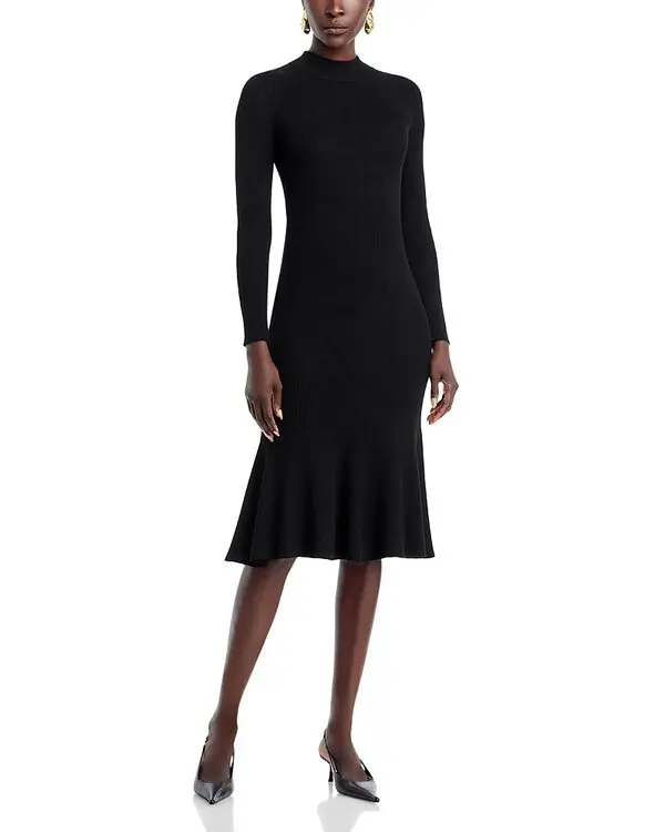slim fit dress slacks Girls Black High Neck Fit & Flare Dress – YellowBrickRoad