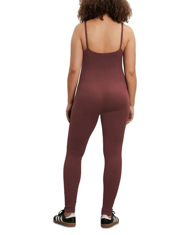 NOM MATERNITY Ribbed Maternity & Nursing Jumpsuit
