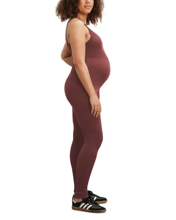 NOM MATERNITY Ribbed Maternity & Nursing Jumpsuit