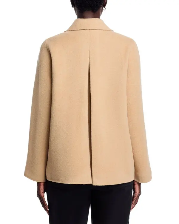 Eileen Fisher Wool Double-breasted Trench Jacket