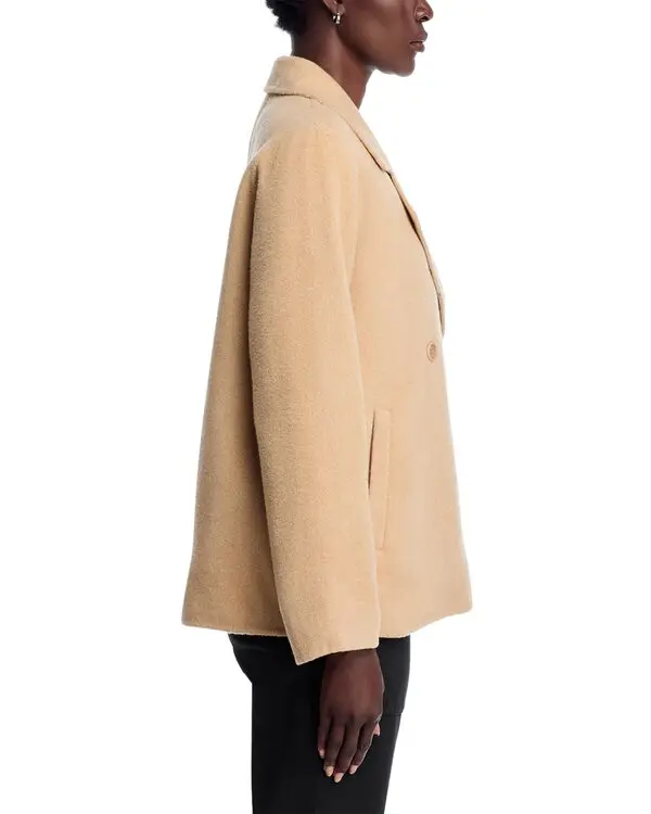 Eileen Fisher Wool Double-breasted Trench Jacket