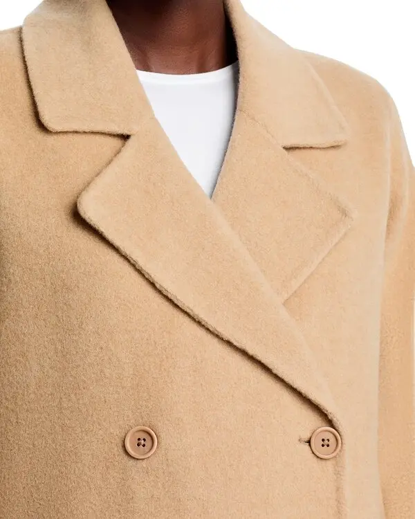 Eileen Fisher Wool Double-breasted Trench Jacket