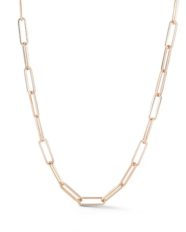 Walters Faith 18k Saxon Paperclip Link Chain Necklace - Rose Gold