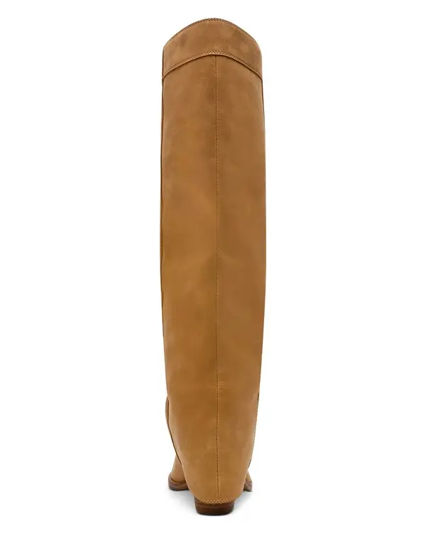 Steve Madden Winnick Fold-over Knee High Boots - Banana Leather