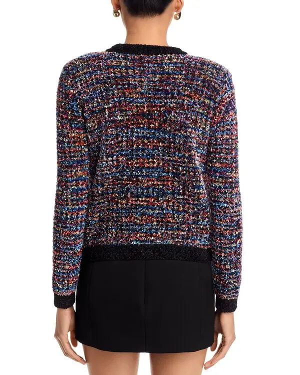 STELLAH Button-front Cardigan Sweater - Blue Multi