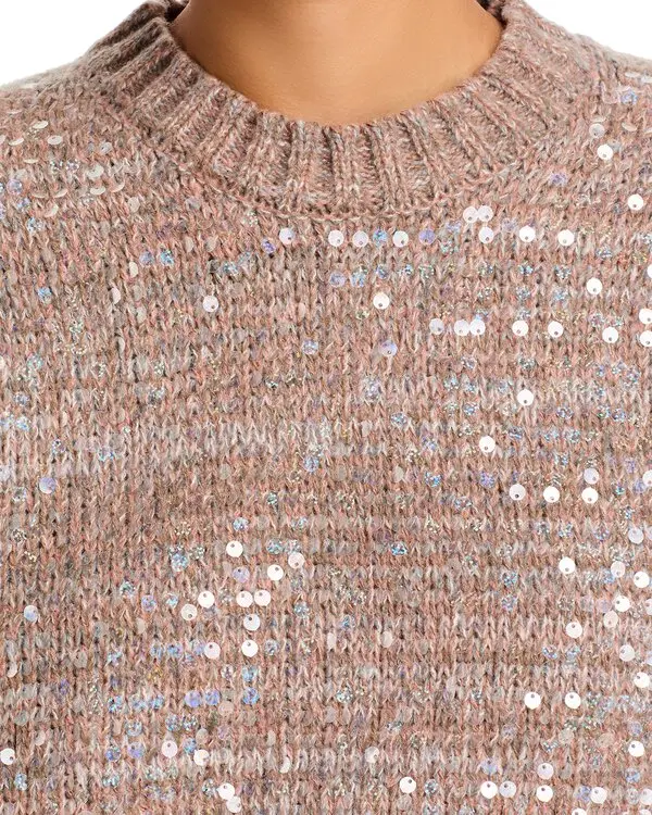 STELLAH Sequin Detailed Sweater - Beaver