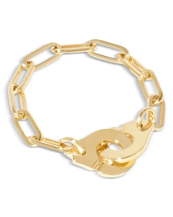 DINH VAN 18k Yellow Menottes Handcuff Chain Ring
